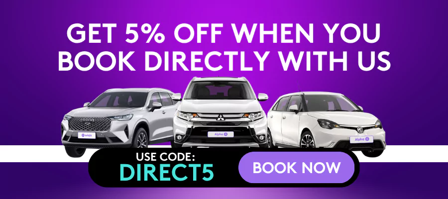 Exclusive Direct Booking Discount on Car Hire | DIRECT5